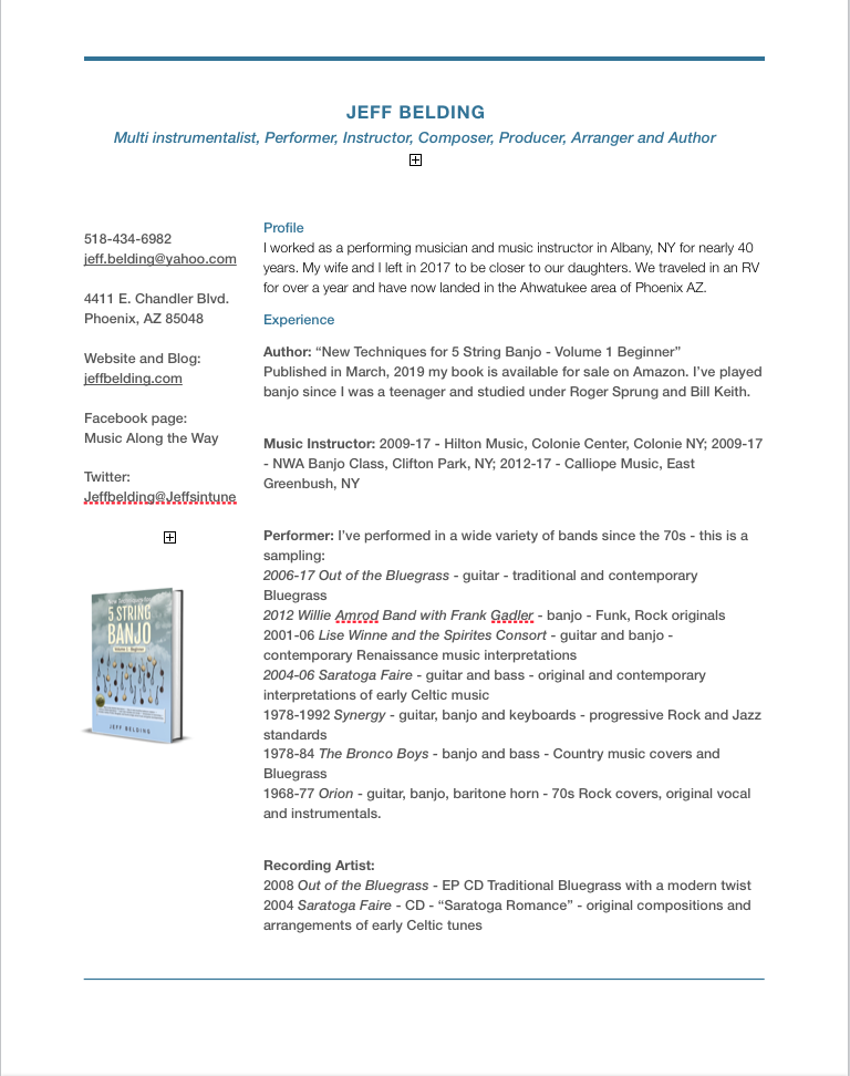 Resume - Jeff Belding
